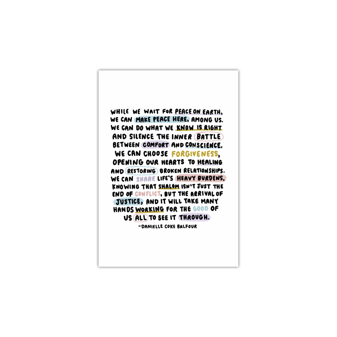Make Peace Here Mini Print – Oh Happy Dani