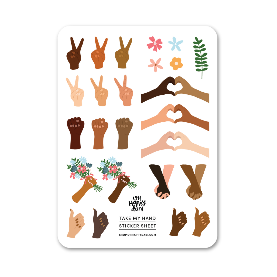 Take My Hand Sticker Sheet – Oh Happy Dani