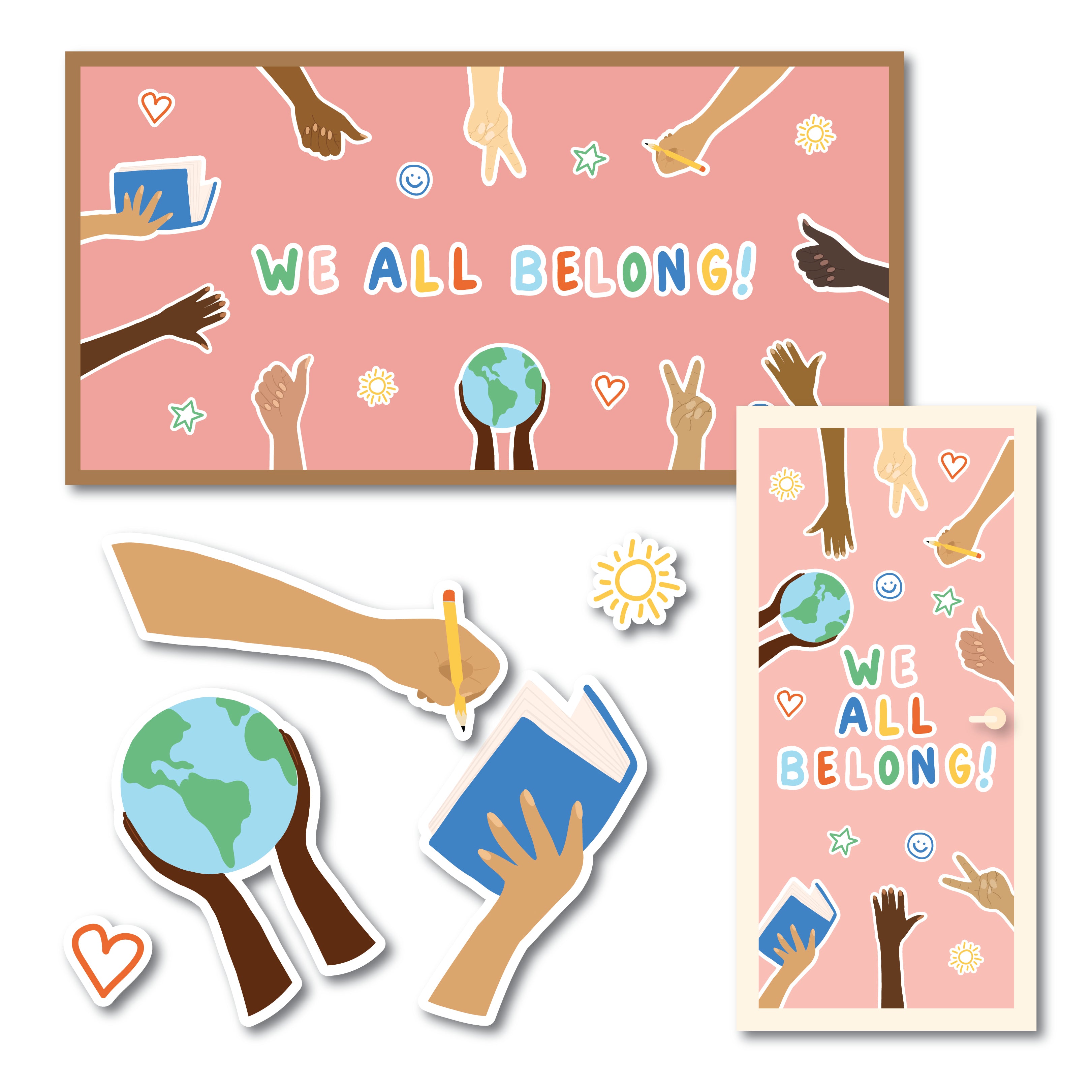 Celebrate Belonging Printable Bulletin Board | Door Decor Set | Digita ...