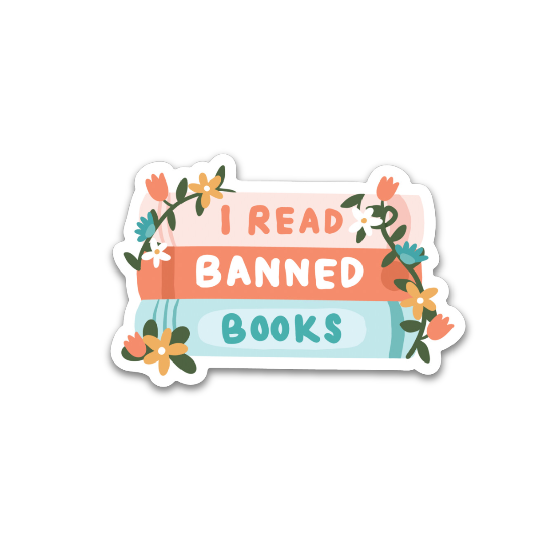 I Read Banned Books Sticker – Oh Happy Dani