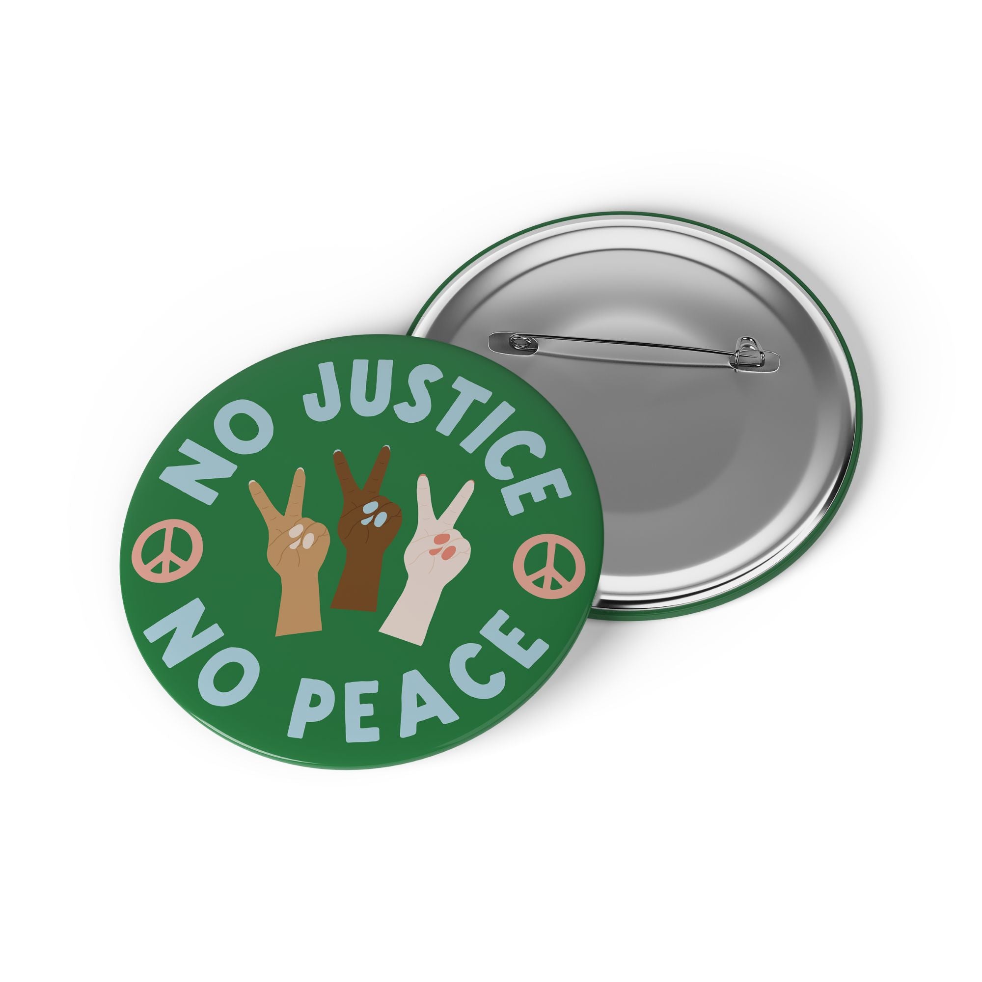 No Justice No Peace Pinback Button – Oh Happy Dani