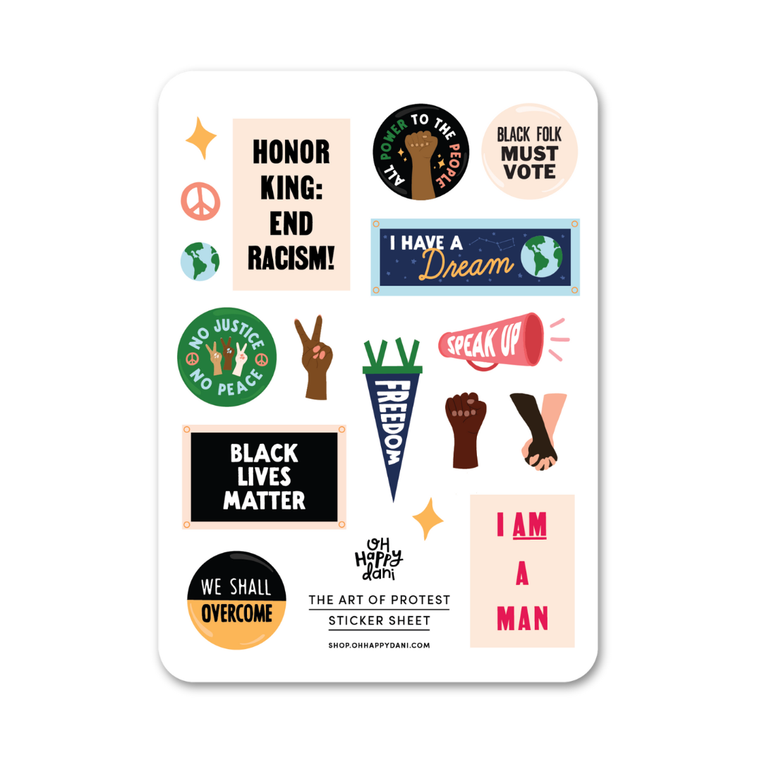 The Art of Protest Sticker Sheet – Oh Happy Dani