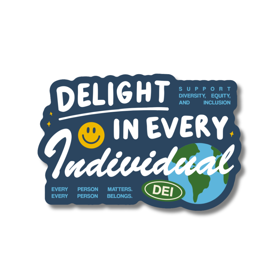 Delight Dark Blue Sticker – Oh Happy Dani